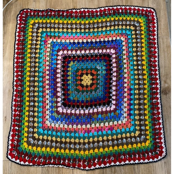 Handmade | Bedding | Hand Made Crochet Multi Color Blanket 45 | Poshmark
